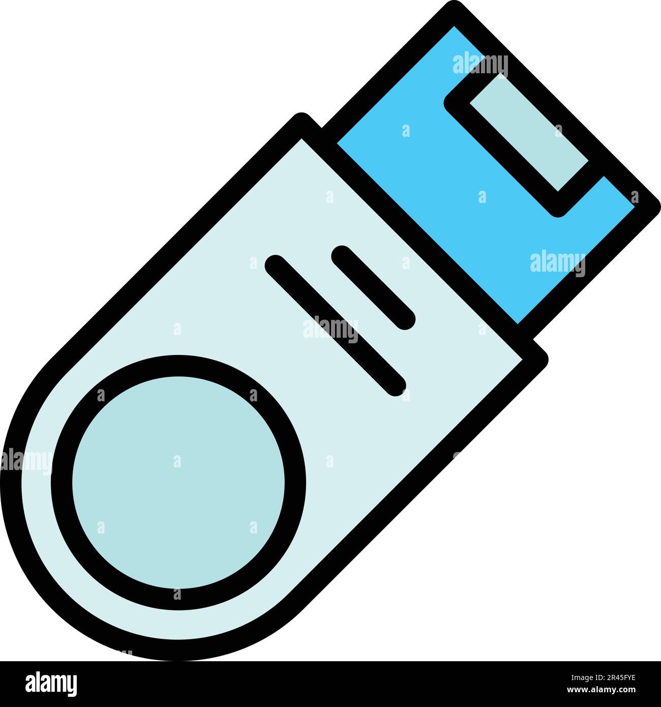 Smart office usb flash icon. Outline Smart office usb flash vector icon ...