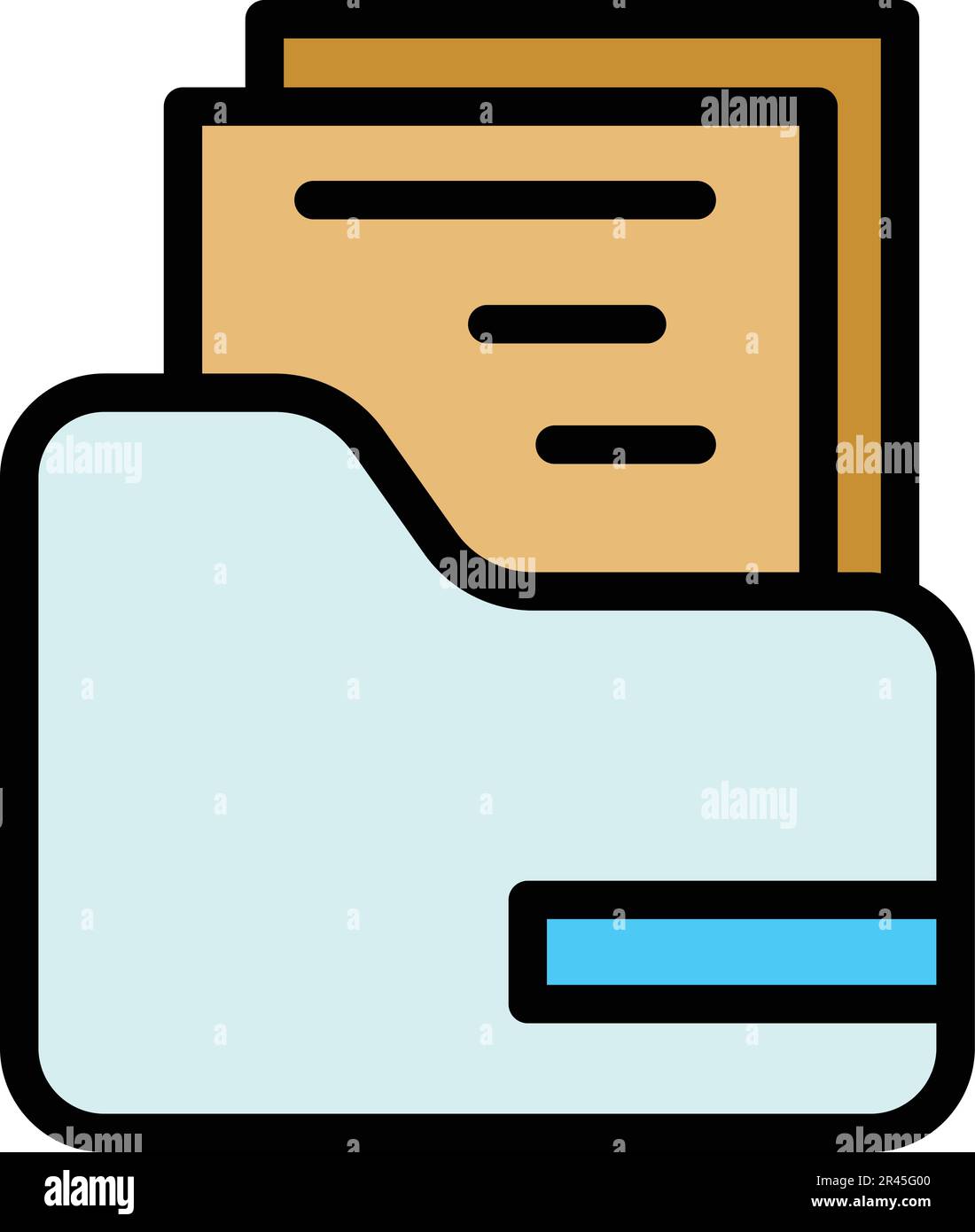Smart office folder icon. Outline Smart office folder vector icon for ...