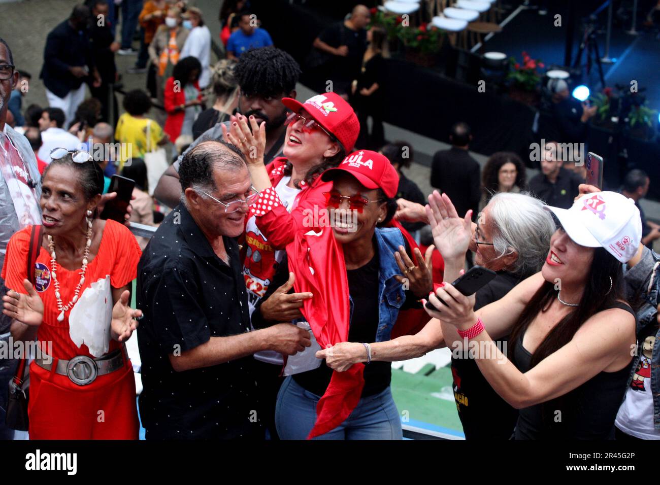 salvador, bahia, brazil - may 11, 2023: sympathizers of President Luiz ...