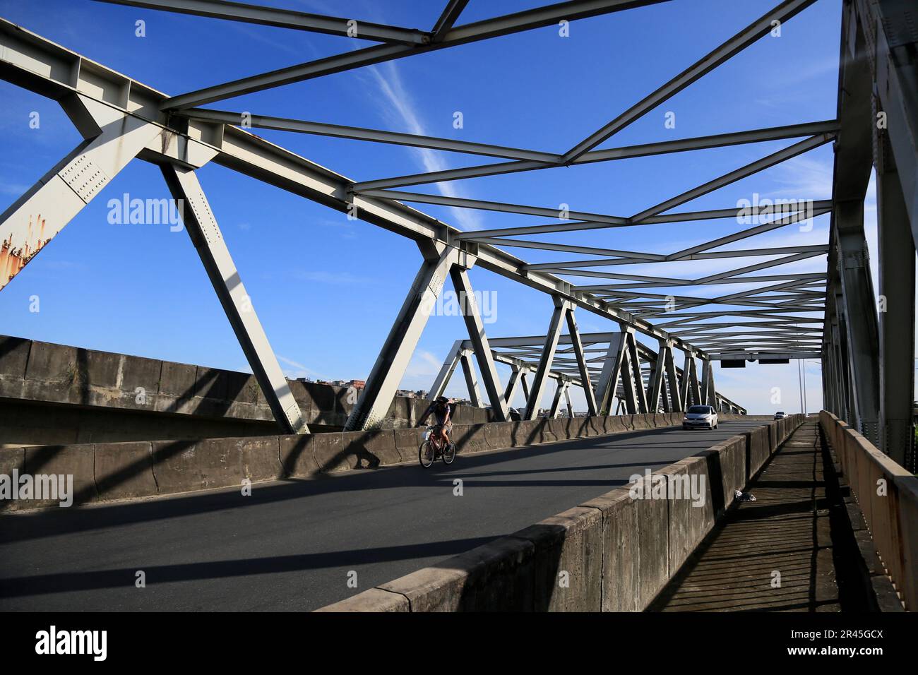 salvador, bahia, brazil - may 17, 2023: view of a bridge with iron ...
