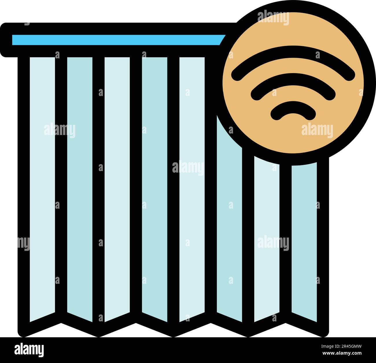 Smart office wifi icon. Outline Smart office wifi vector icon for web ...