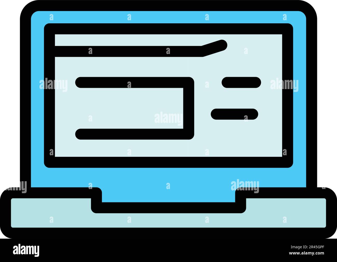 Smart office laptop icon. Outline Smart office laptop vector icon for ...