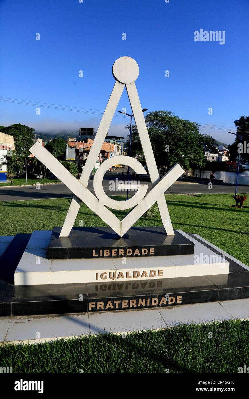 gandu, bahia, brazil - may 20, 2023: Sculpture with symbol of ...