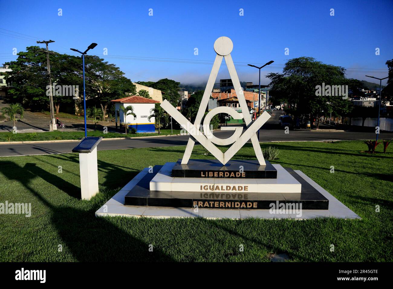 gandu, bahia, brazil - may 20, 2023: Sculpture with symbol of ...