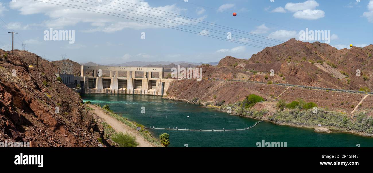 View of Parker Dam, California on a beautiful spring day Stock Photo ...