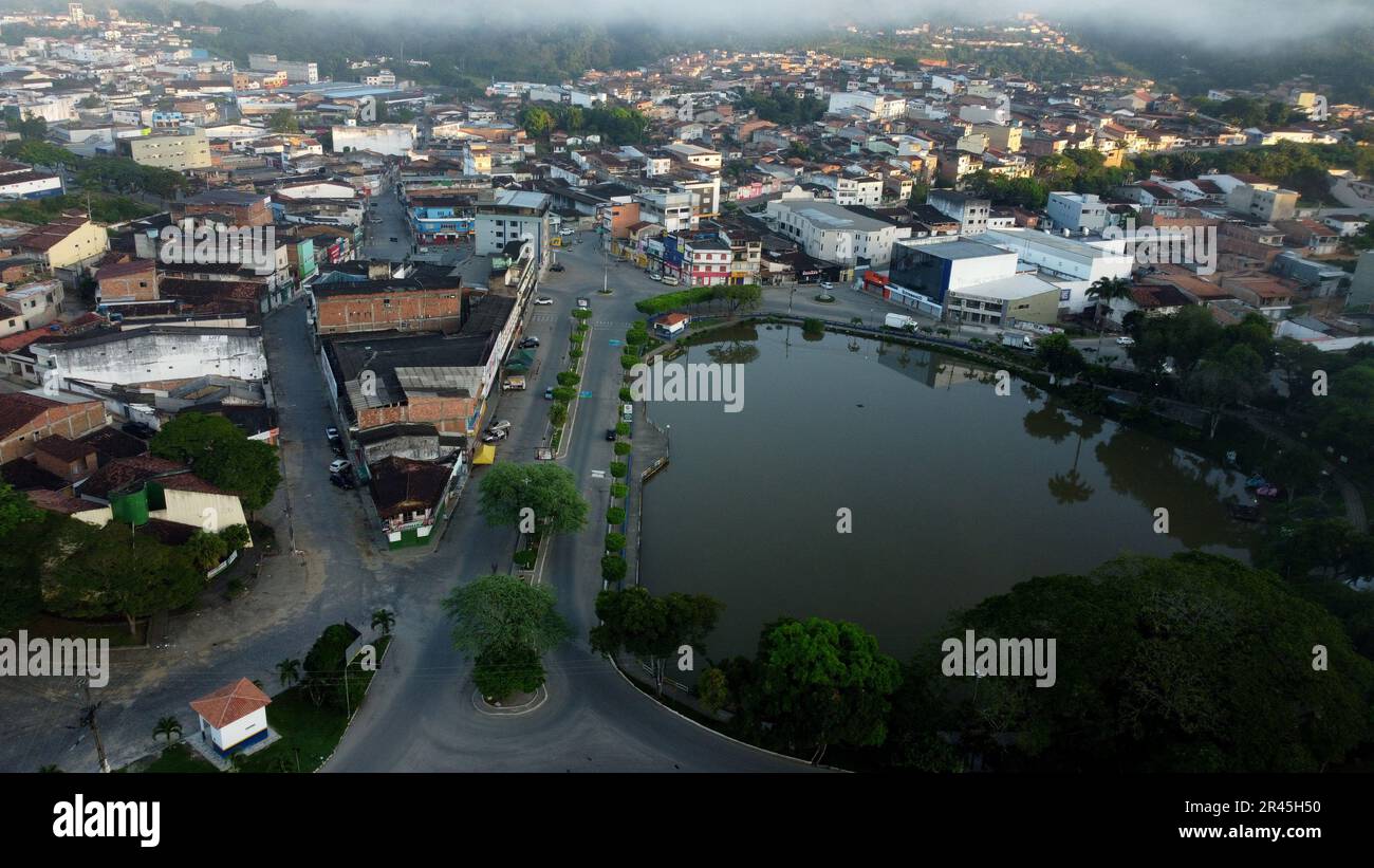 gandu, bahia, brazil - may 19, 2023: aerial view of artificial lake in ...