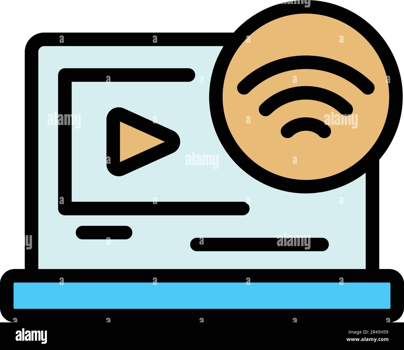 Smart office video channel icon. Outline Smart office video channel ...