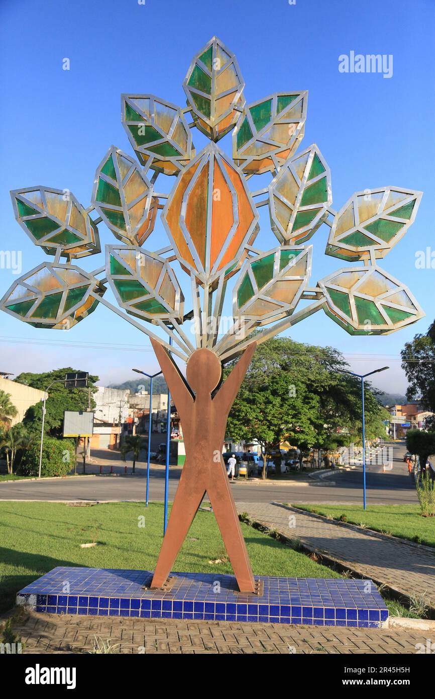 gandu, bahia, brazil - may 19, 2023: sculpture formed by a man in a ...