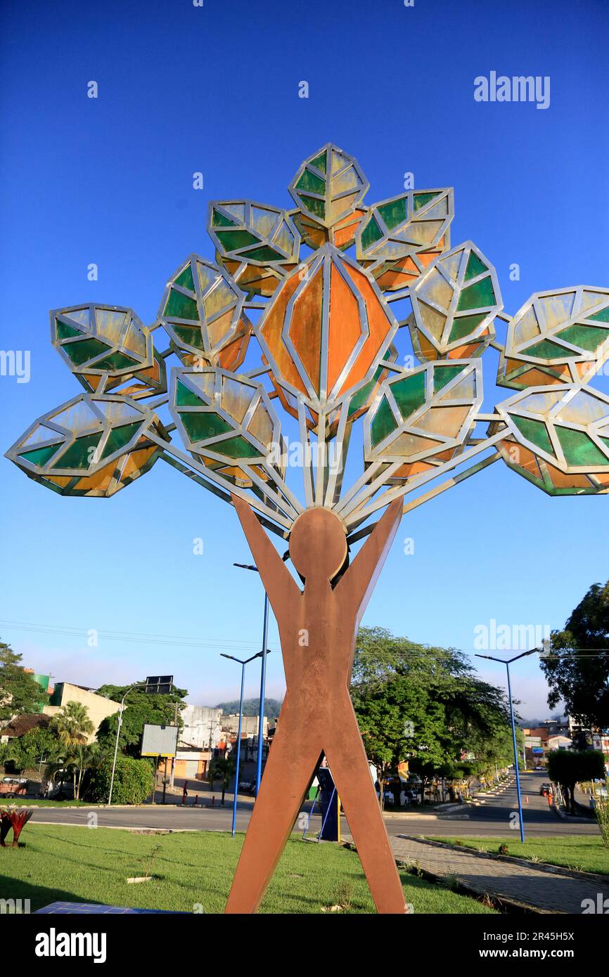 gandu, bahia, brazil - may 19, 2023: sculpture formed by a man in a ...