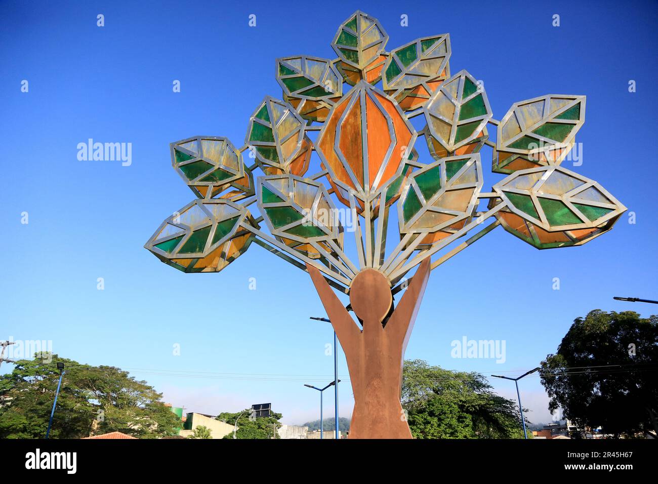 gandu, bahia, brazil - may 19, 2023: sculpture formed by a man in a ...
