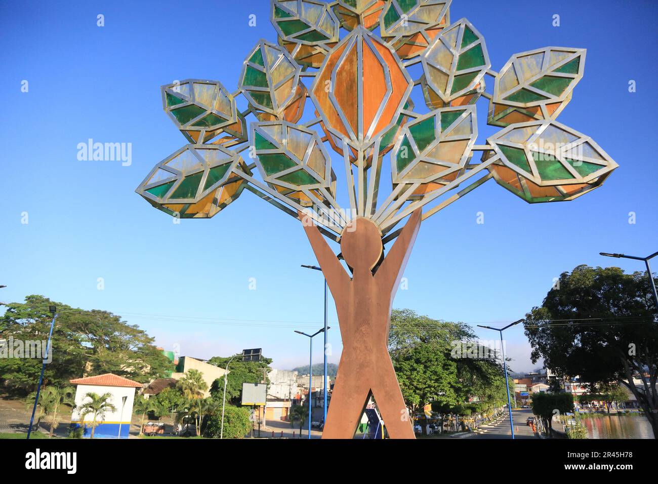 gandu, bahia, brazil - may 19, 2023: sculpture formed by a man in a ...