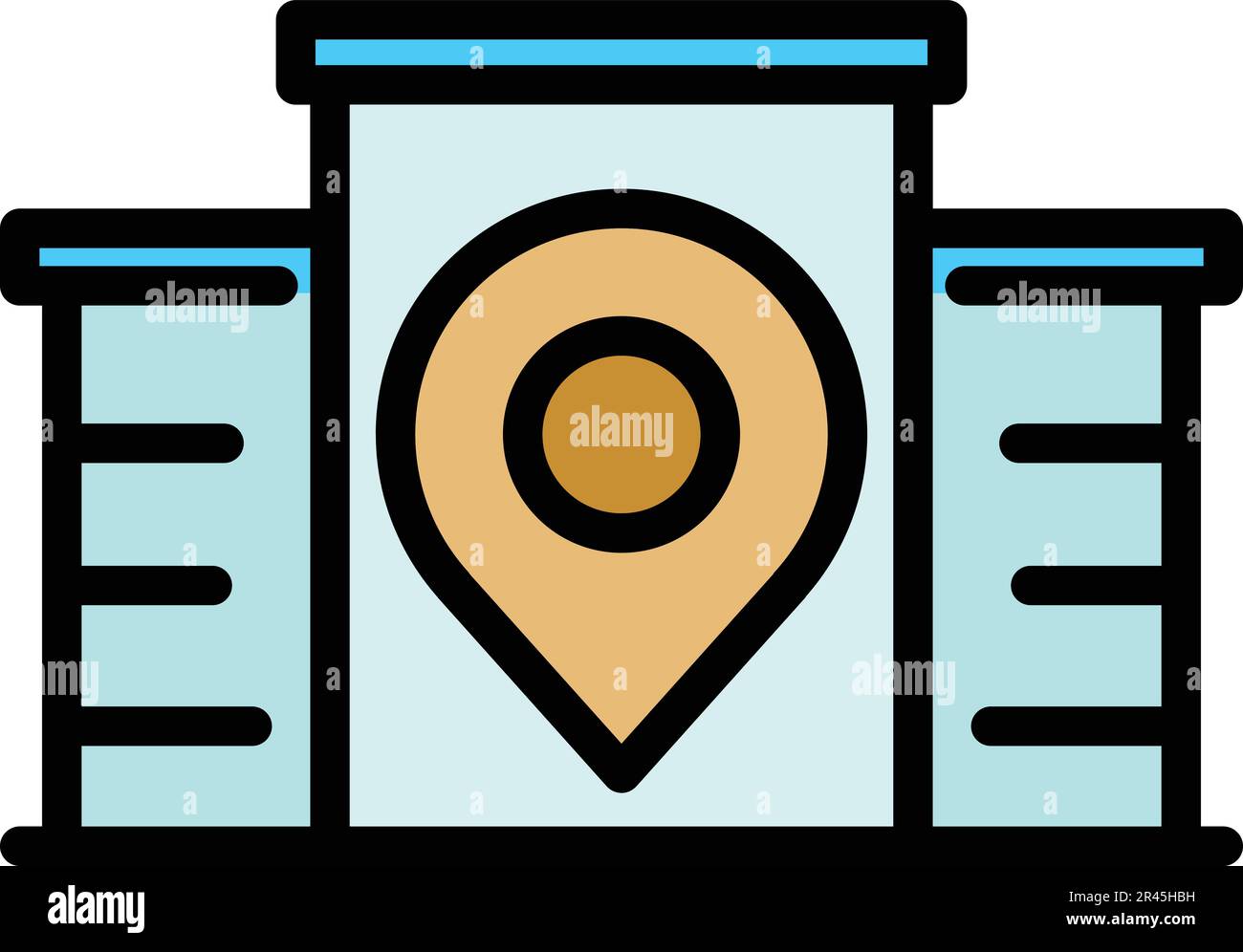 Smart office building icon. Outline Smart office building vector icon ...