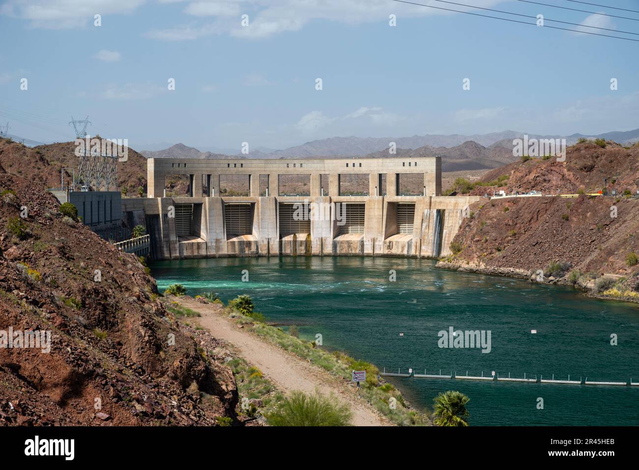 View of Parker Dam, California on a beautiful spring day Stock Photo ...
