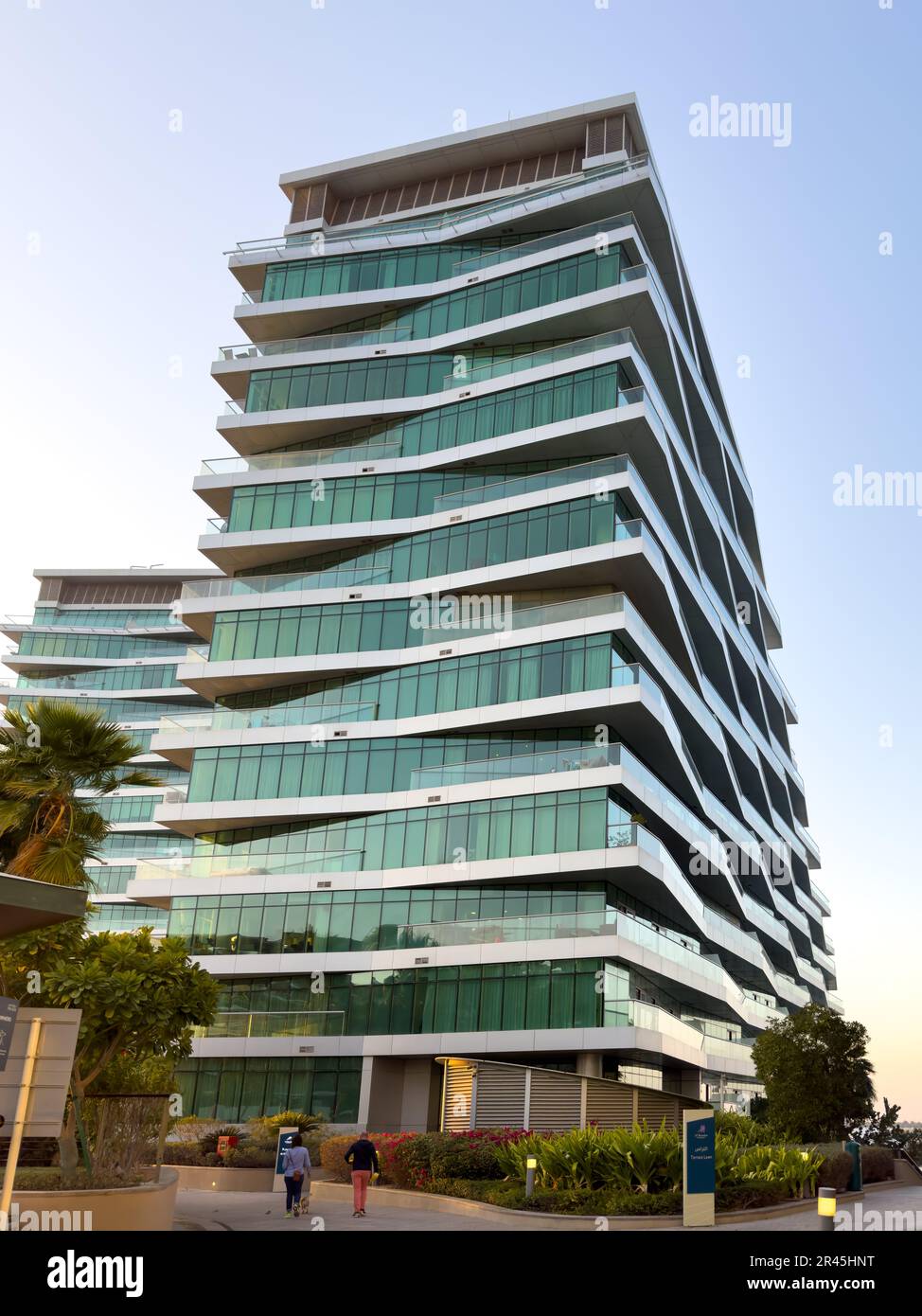Apartment building in the Al Bandar neighbourhood in Al Raha Beach ...