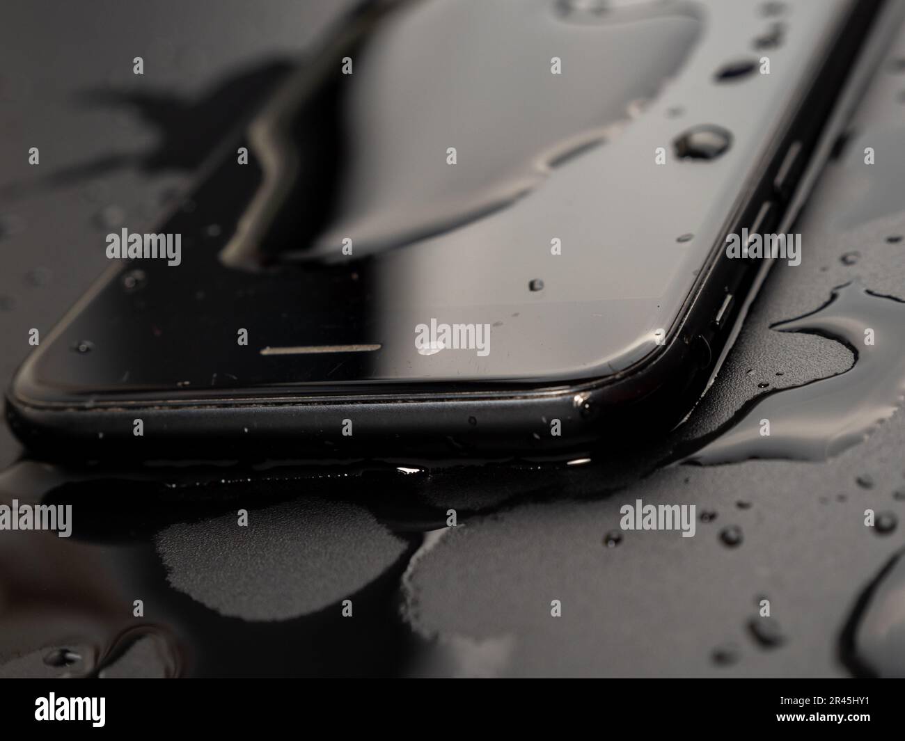 Water has been spilled on the Smartphone. The smartphone fell into the ...