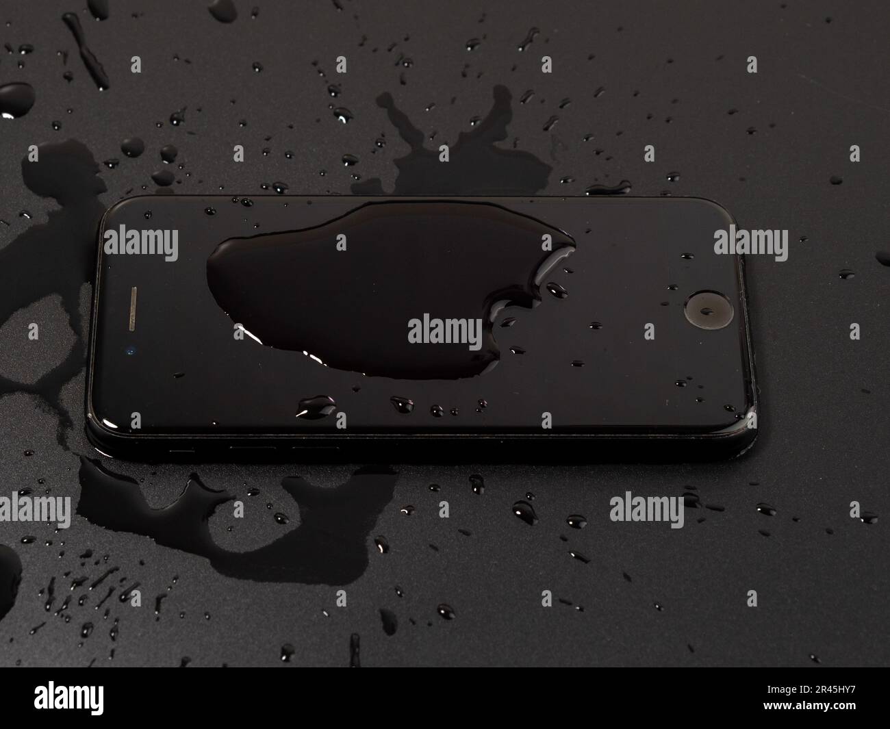 Water has been spilled on the Smartphone. The smartphone fell into the ...