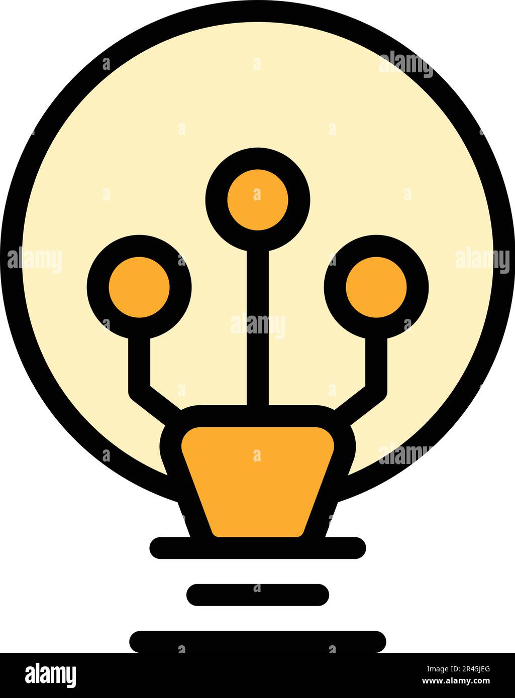 Lamp smart lightbulb icon. Outline Lamp smart lightbulb vector icon for ...