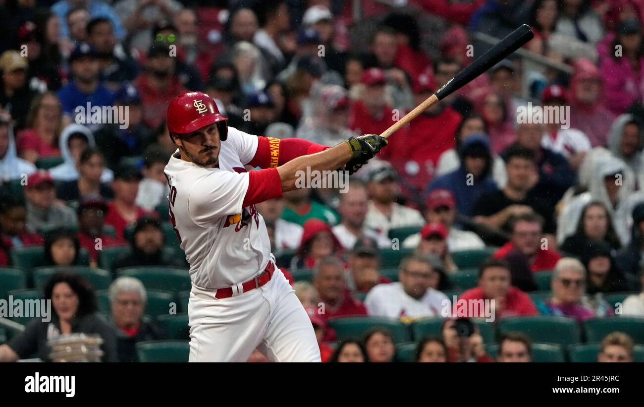 St. Louis Cardinals' Nolan Arenado swings during the first inning of a ...