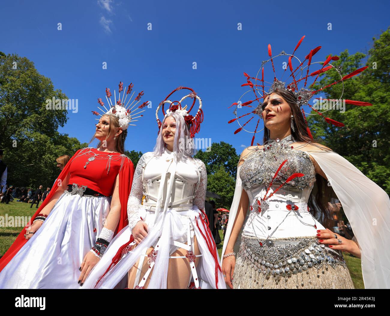 Leipzig, Germany. 26th May, 2023. Three ladies from Augsburg visit the ...
