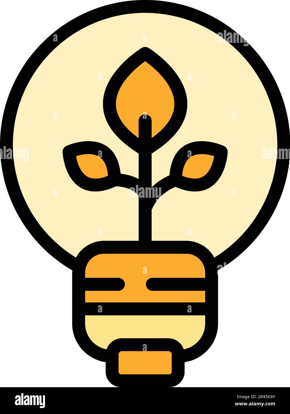 Eco Smart Lightbulb Icon Outline Eco Smart Lightbulb Vector Icon For Web Design Isolated On