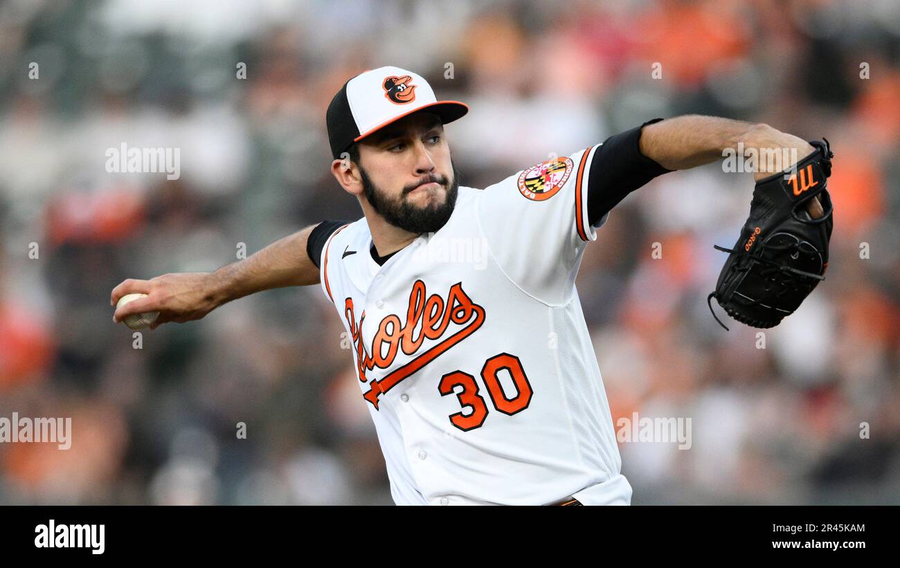 Baltimore Orioles starting pitcher Grayson Rodriguez (30) in action ...