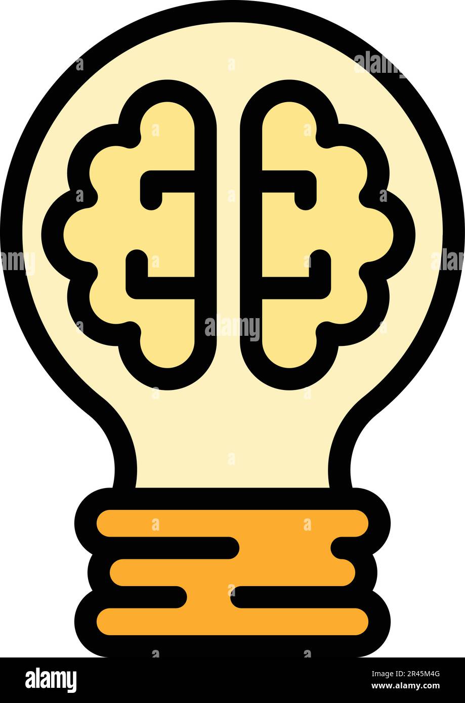Bright smart lightbulb icon. Outline Bright smart lightbulb vector icon ...