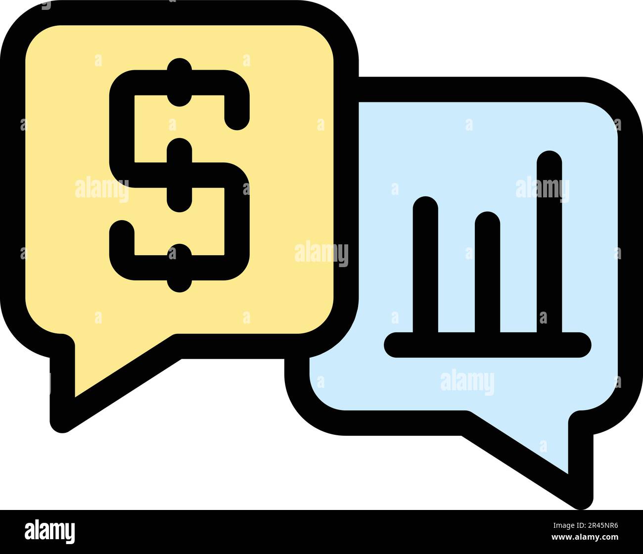 Financial chart icon. Outline Financial chart vector icon for web ...