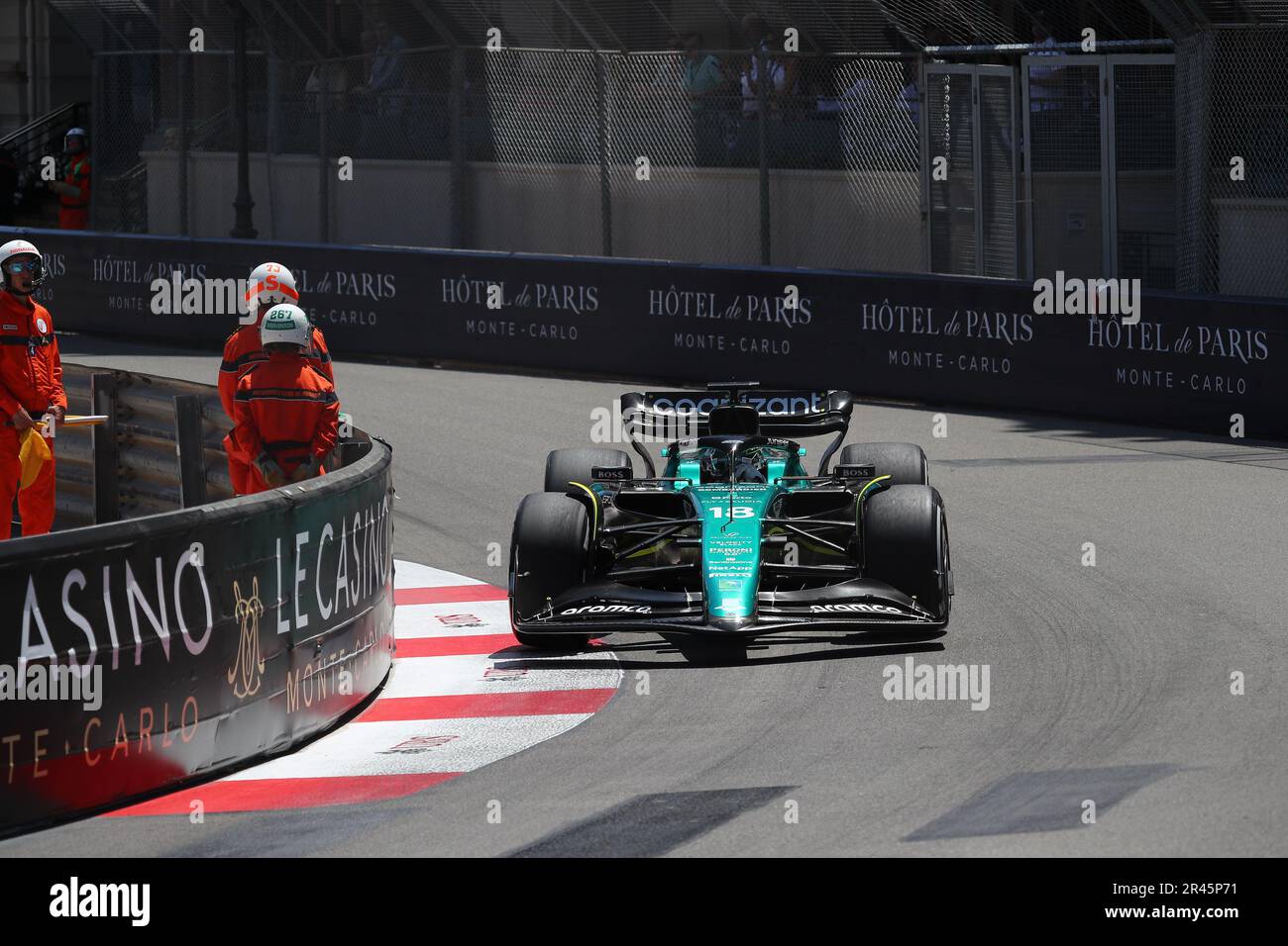 Montecarlo, Principality Of Monaco. 26th May, 2023. Lance Stroll (CAN) Aston Martn AMR23 during ...