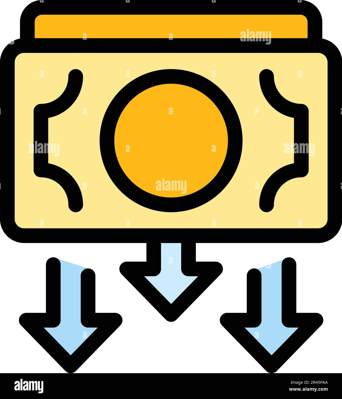 Give financial support icon. Outline Give financial support vector icon ...