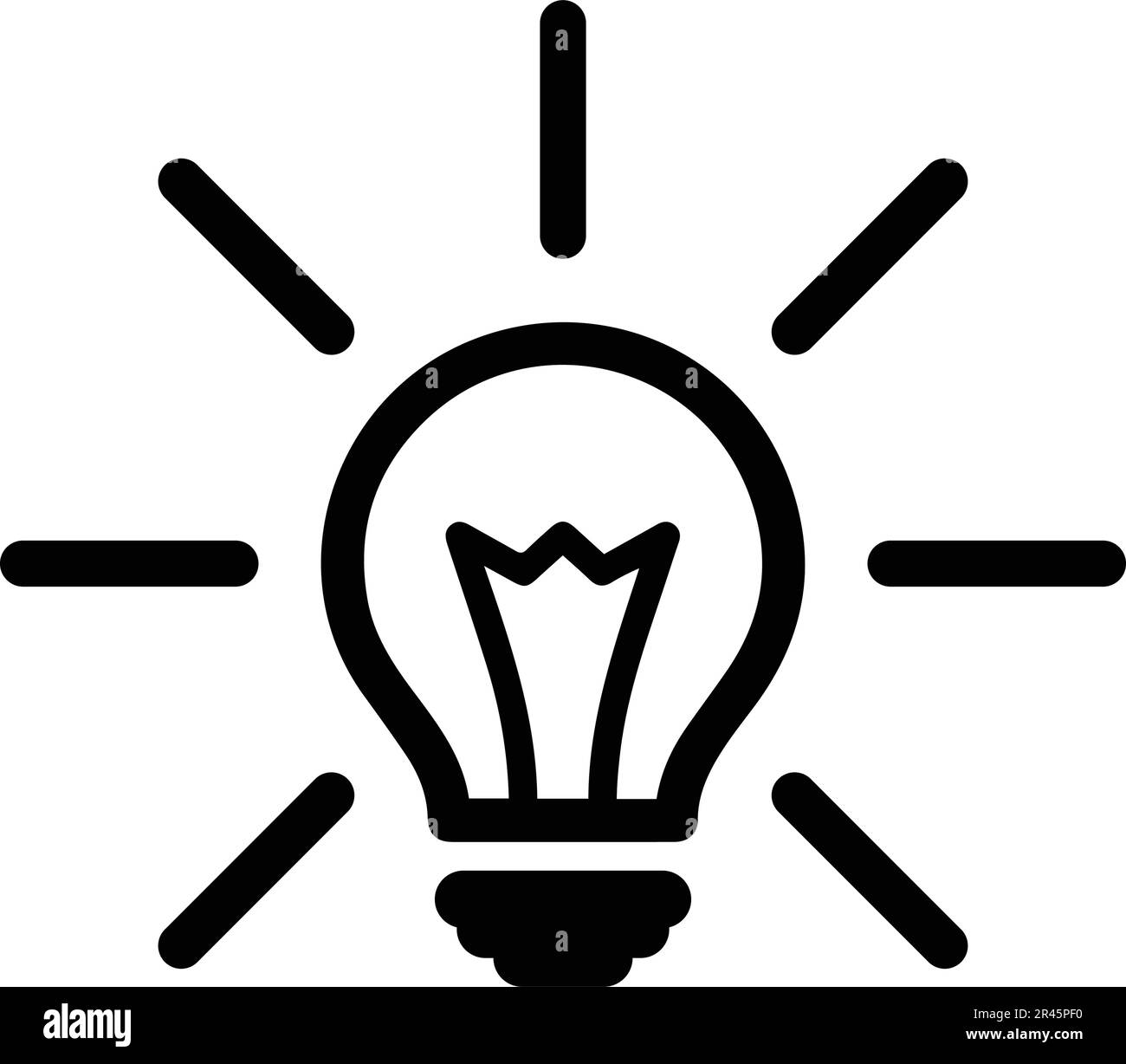 Brainstorming, business idea, light bulb icon. Commercial use, printed ...