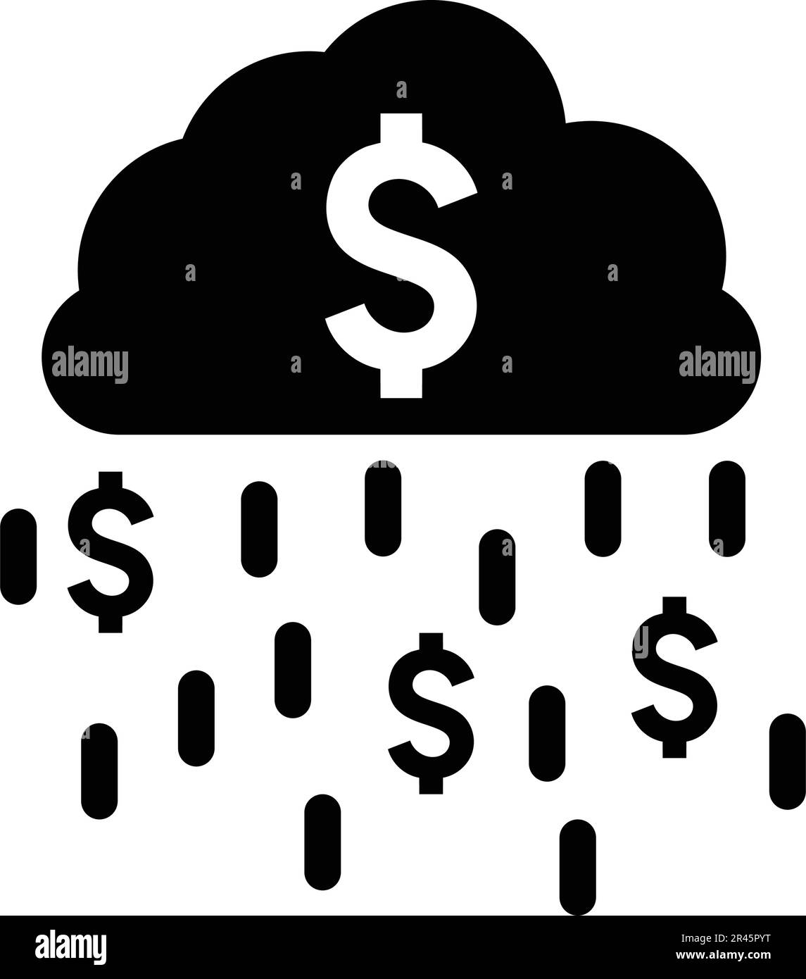 Cash, fall, falling, money, rain icon. Simple vector illustration for ...