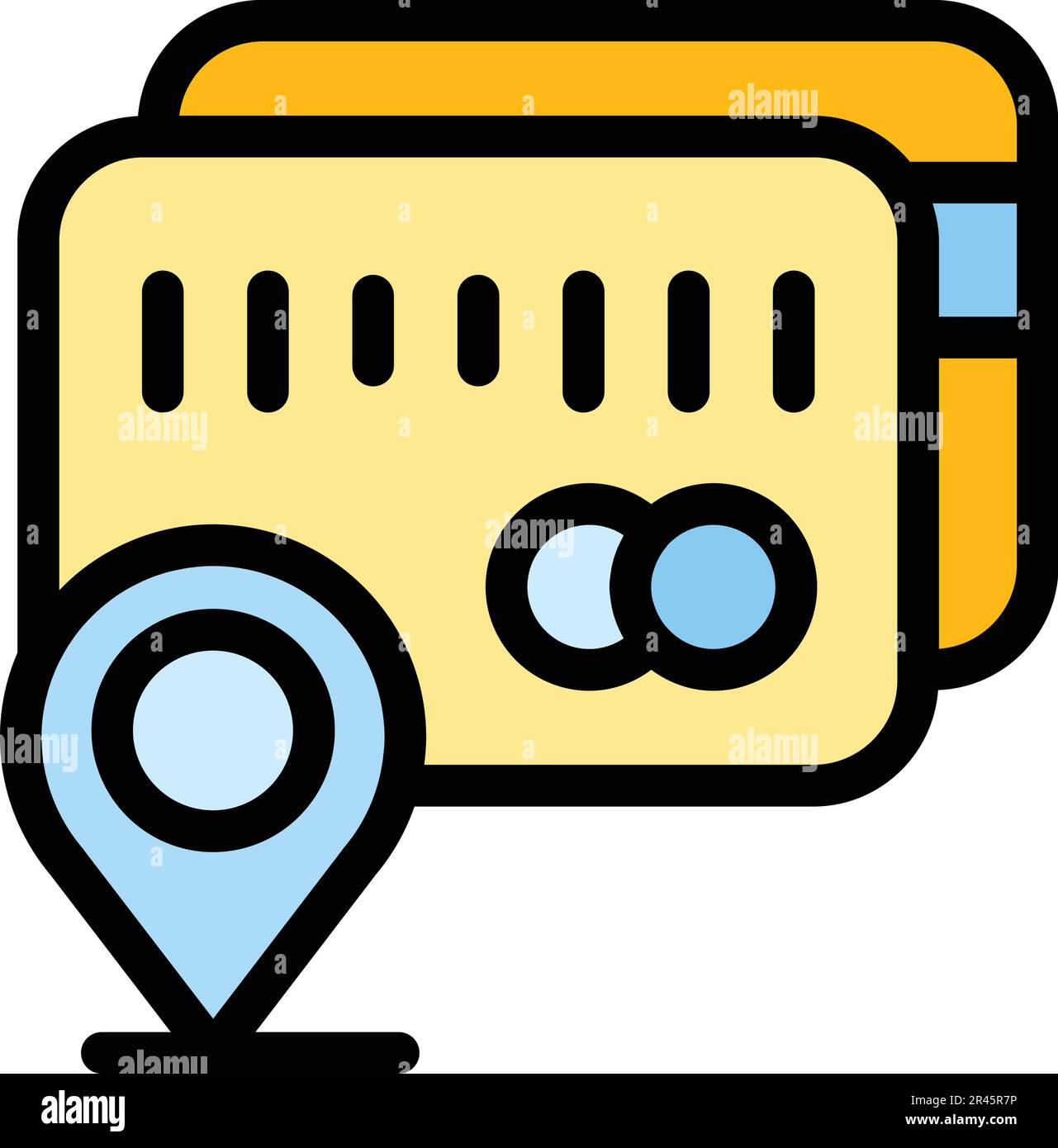 Credit card point icon. Outline Credit card point vector icon for web ...