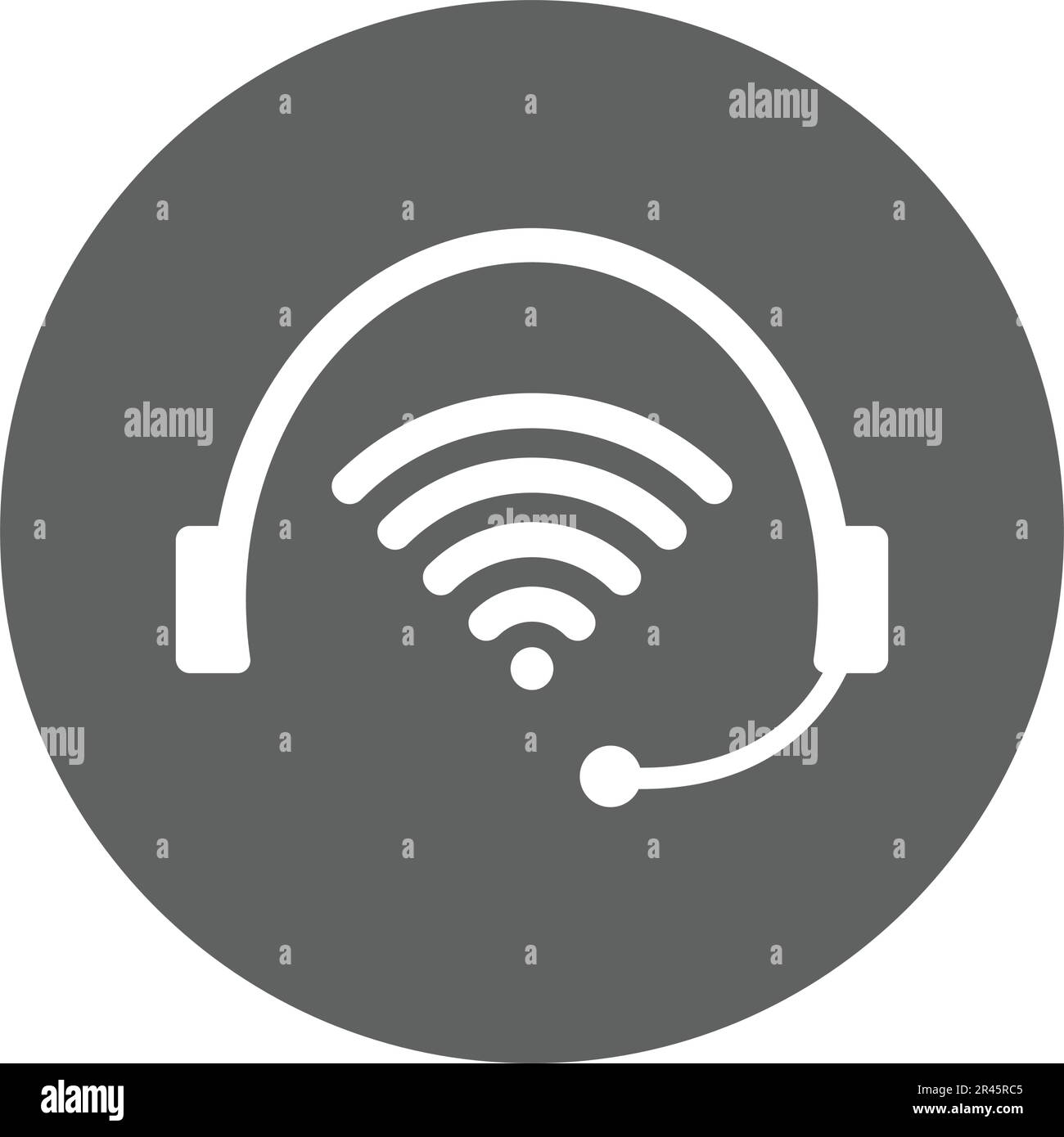 Headphone with signal Icon - Perfect use for printed files and ...