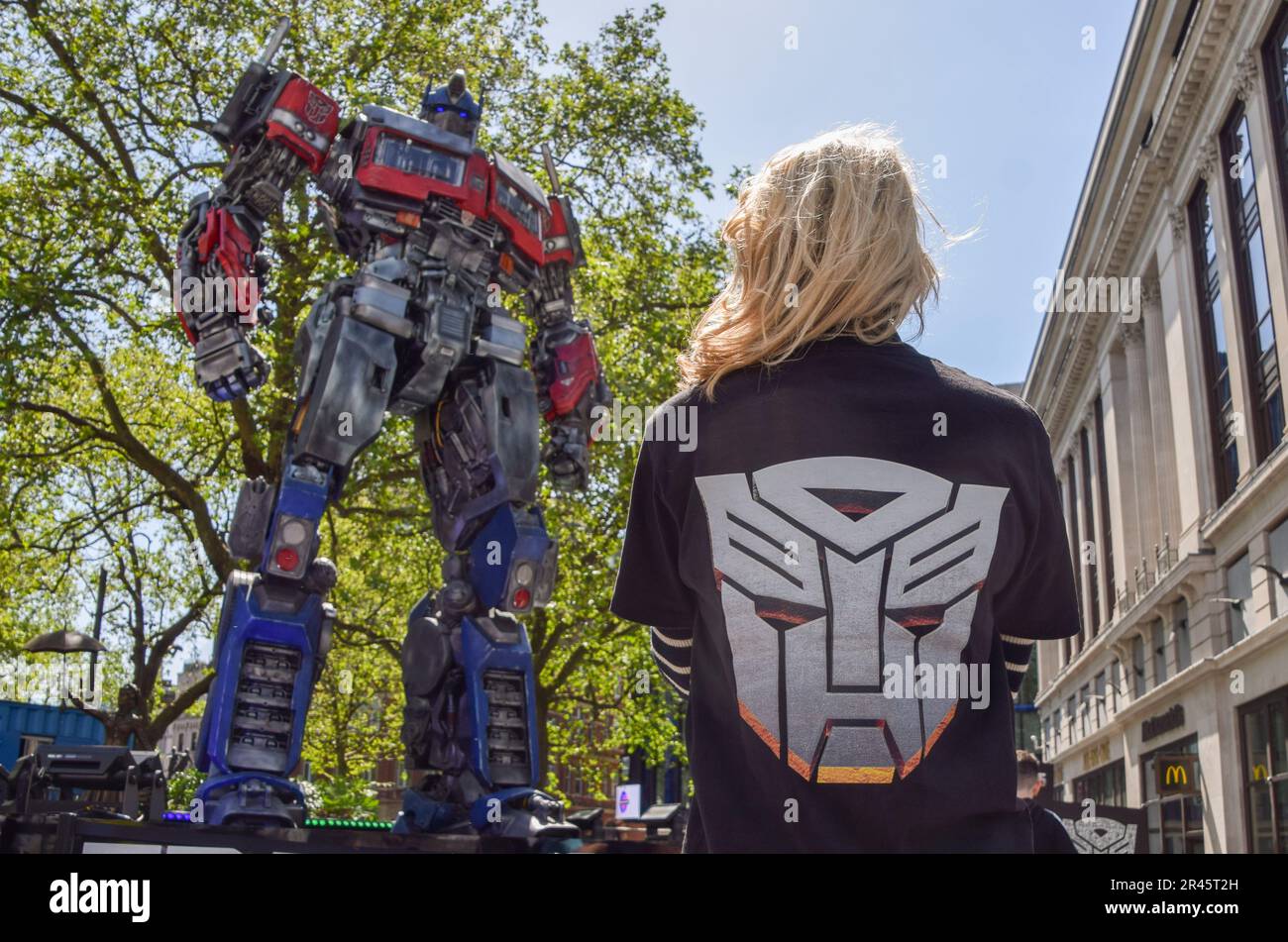 London, England, UK. 26th May, 2023. A member of the promotions team ...