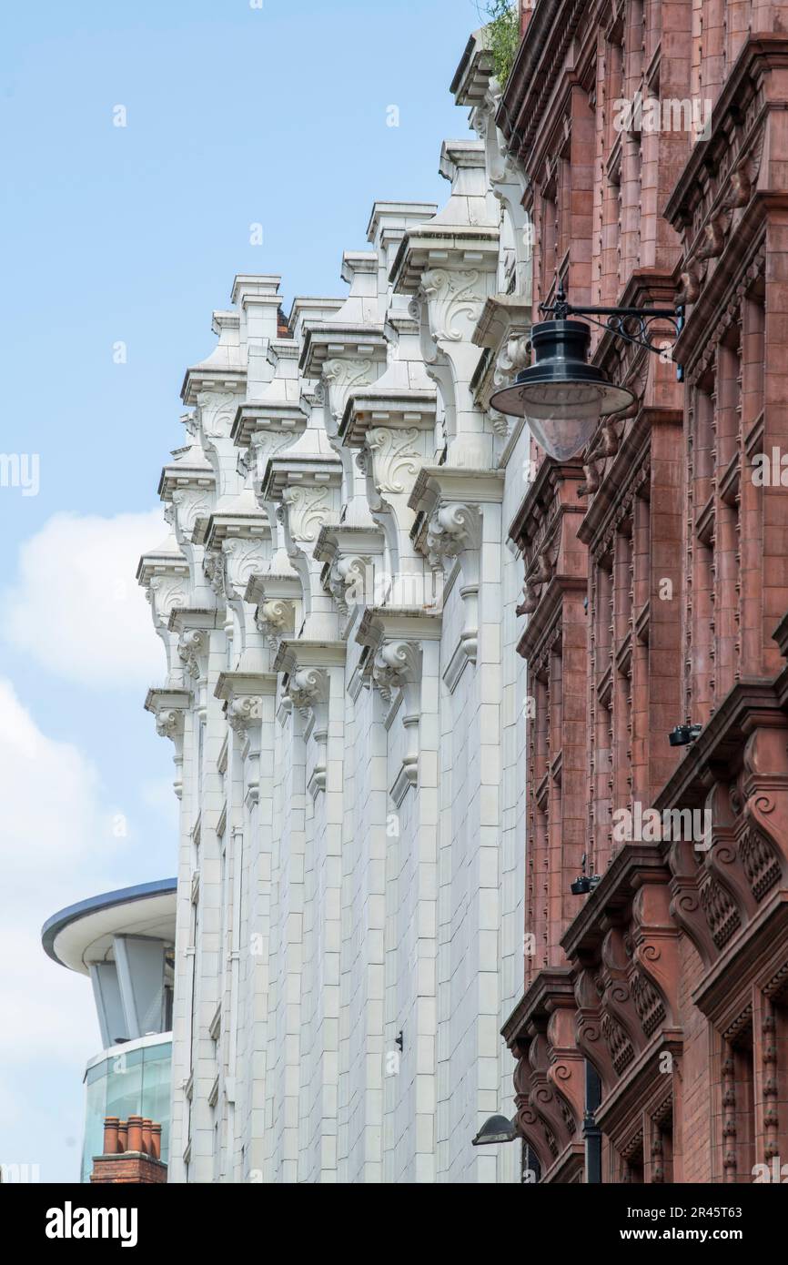 Gothic rooftop Architecture in Queen St in Nottingham City ...