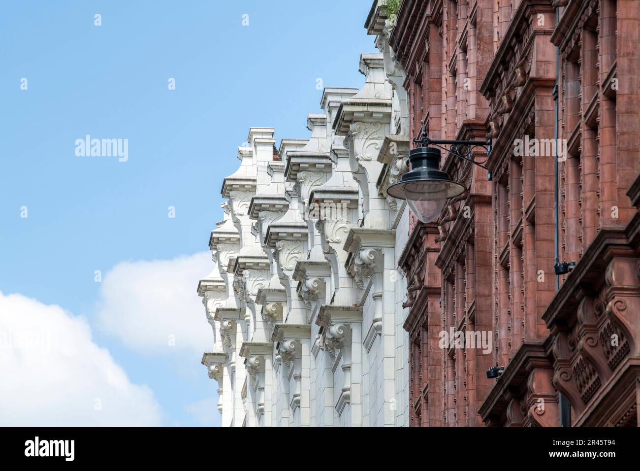 Gothic rooftop Architecture in Queen St in Nottingham City ...
