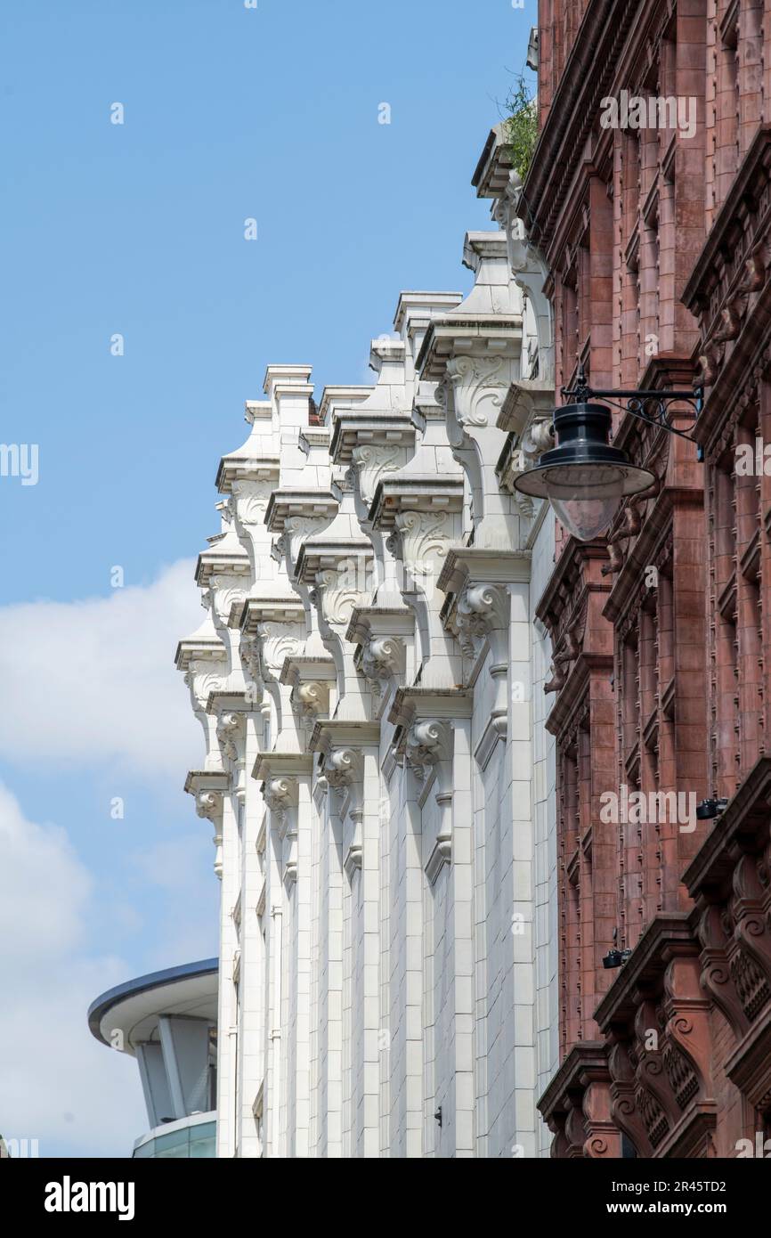 Gothic rooftop Architecture in Queen St in Nottingham City ...