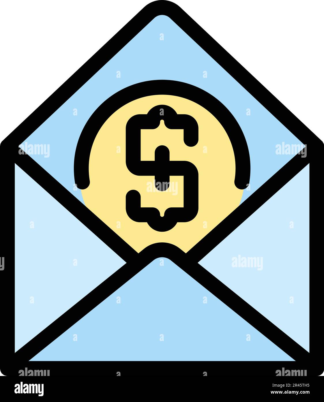 Envelope money icon. Outline Envelope money vector icon for web design ...