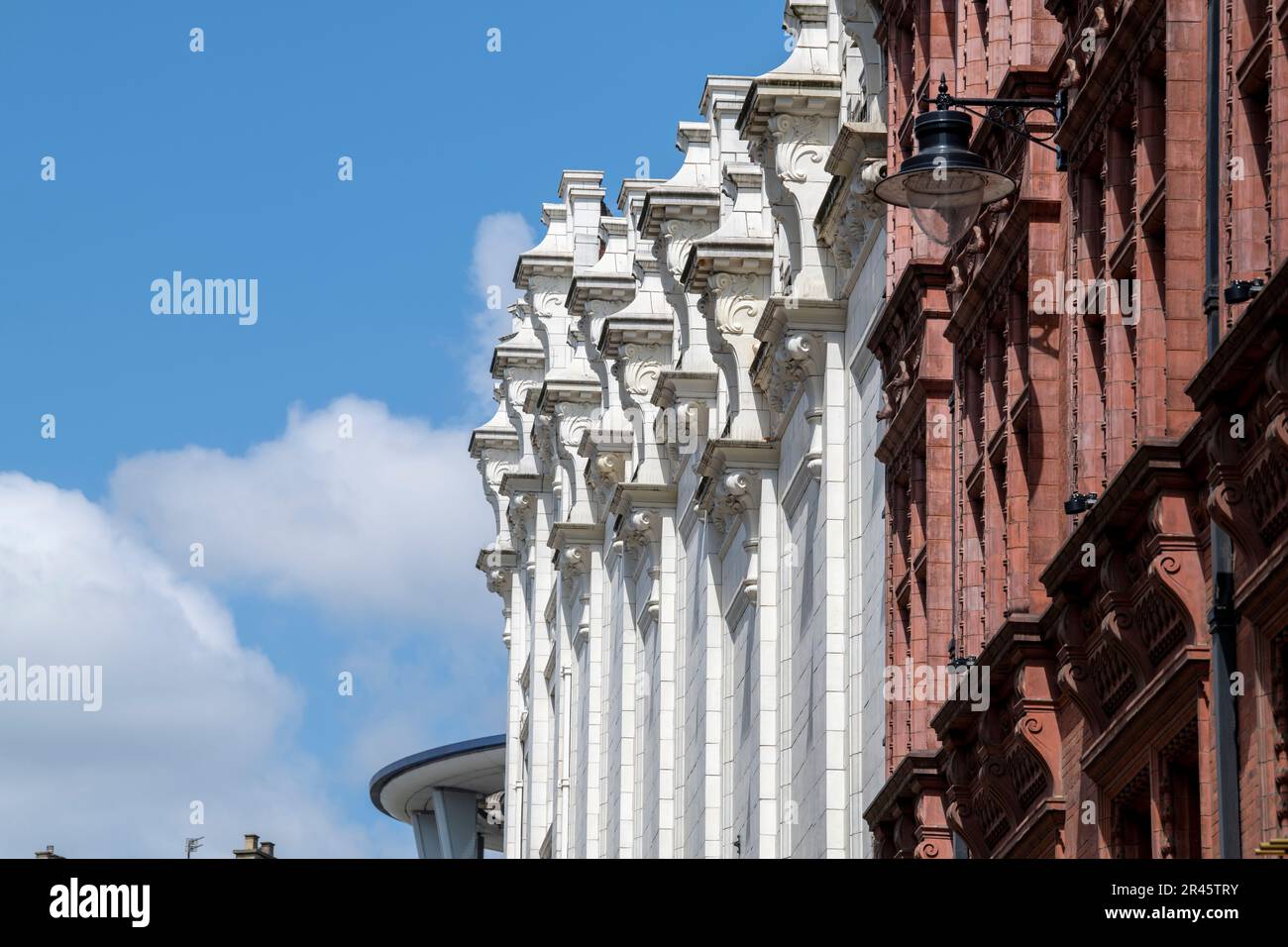 Gothic rooftop Architecture in Queen St in Nottingham City ...