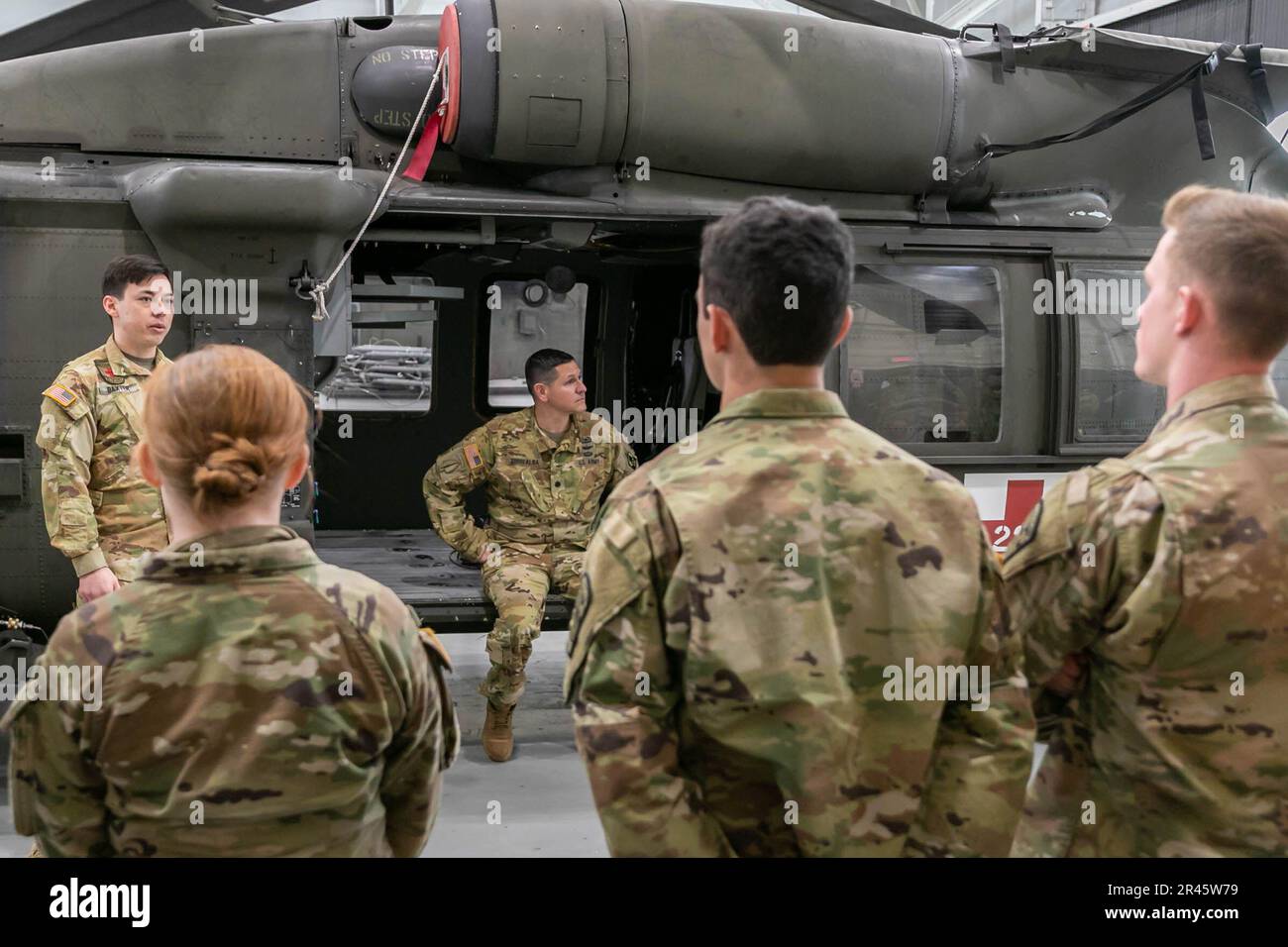 Members of the Army Reserve Aviation Command speak with Army ROTC ...