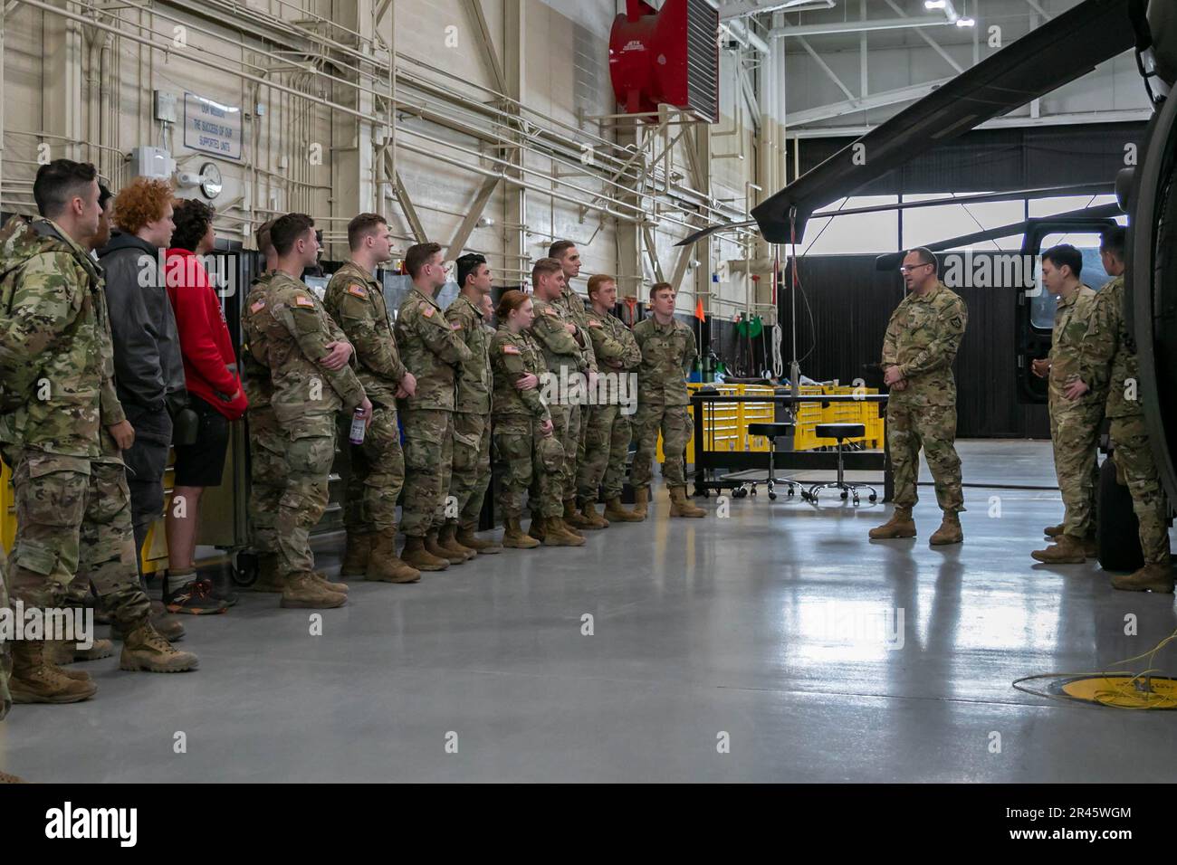 Members of the Army Reserve Aviation Command speak with Army ROTC ...