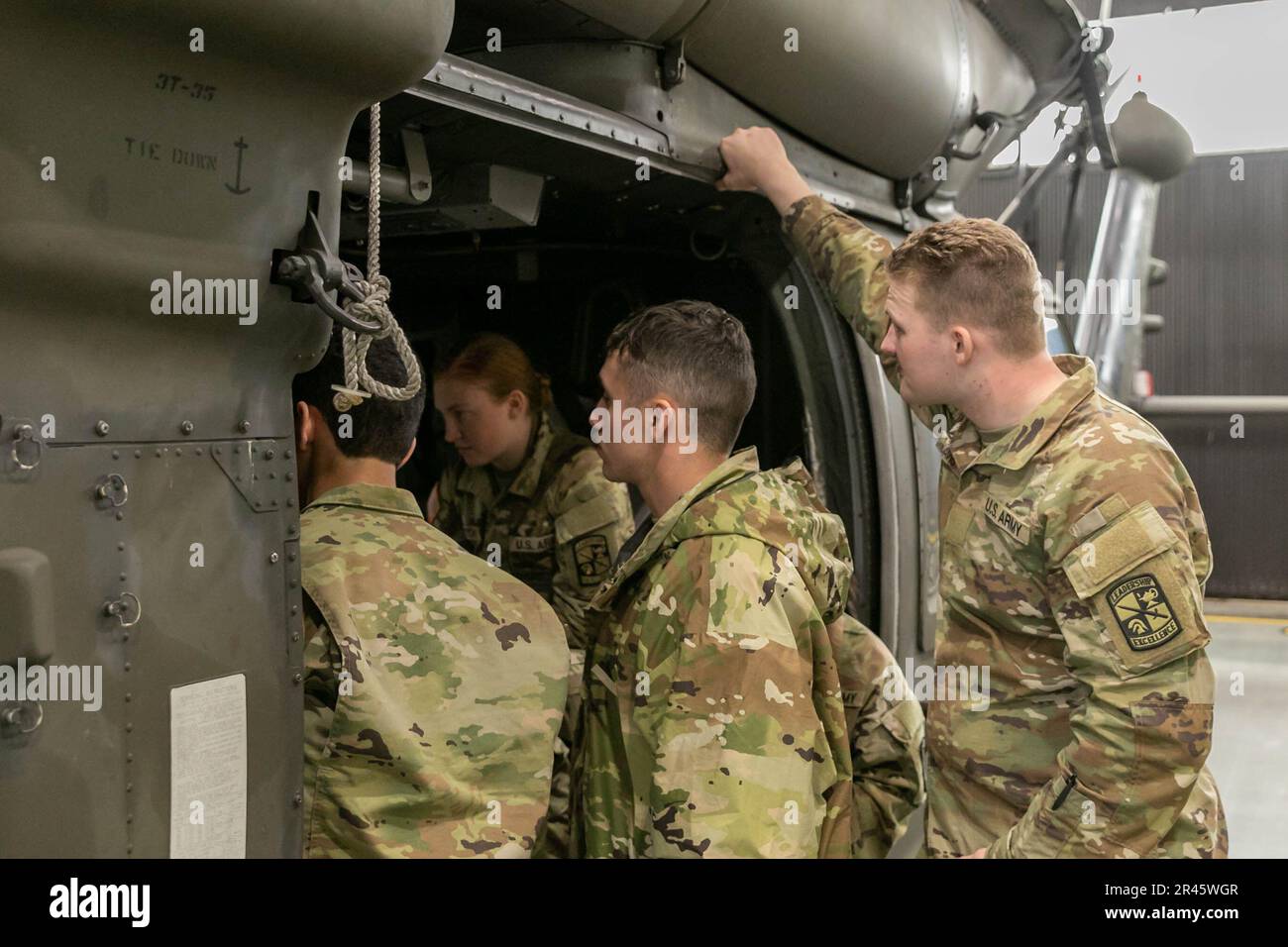Members of the Army Reserve Aviation Command speak with Army ROTC ...