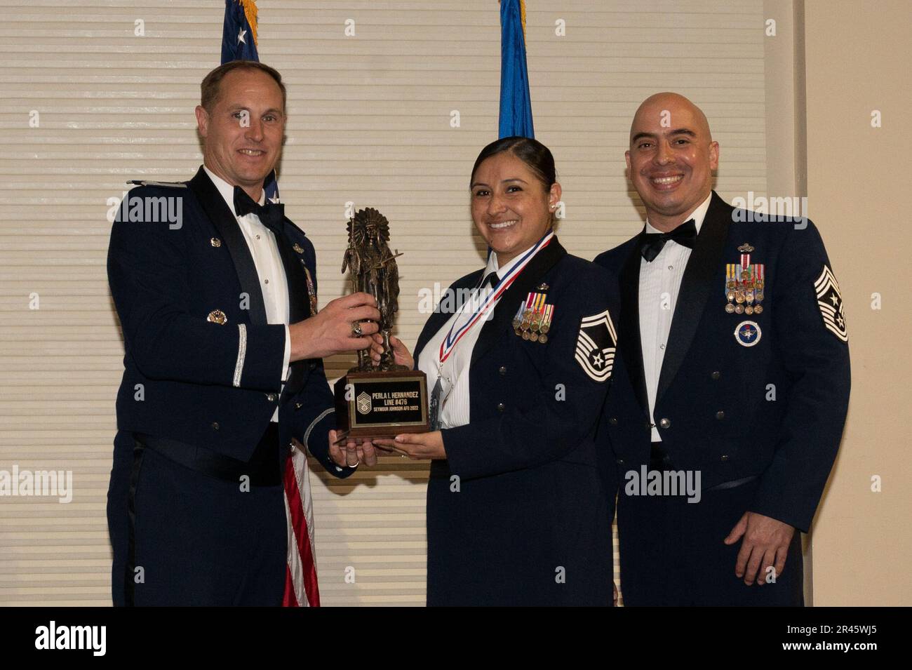 Col. Lucas Teel, 4th Fighter Wing commander, and Chief Master Sgt ...