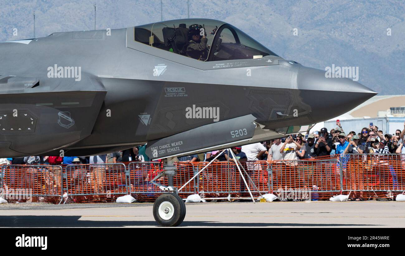 U.S. Air Force Maj. Kristin “BEO” Wolfe, F-35A Lightning II ...