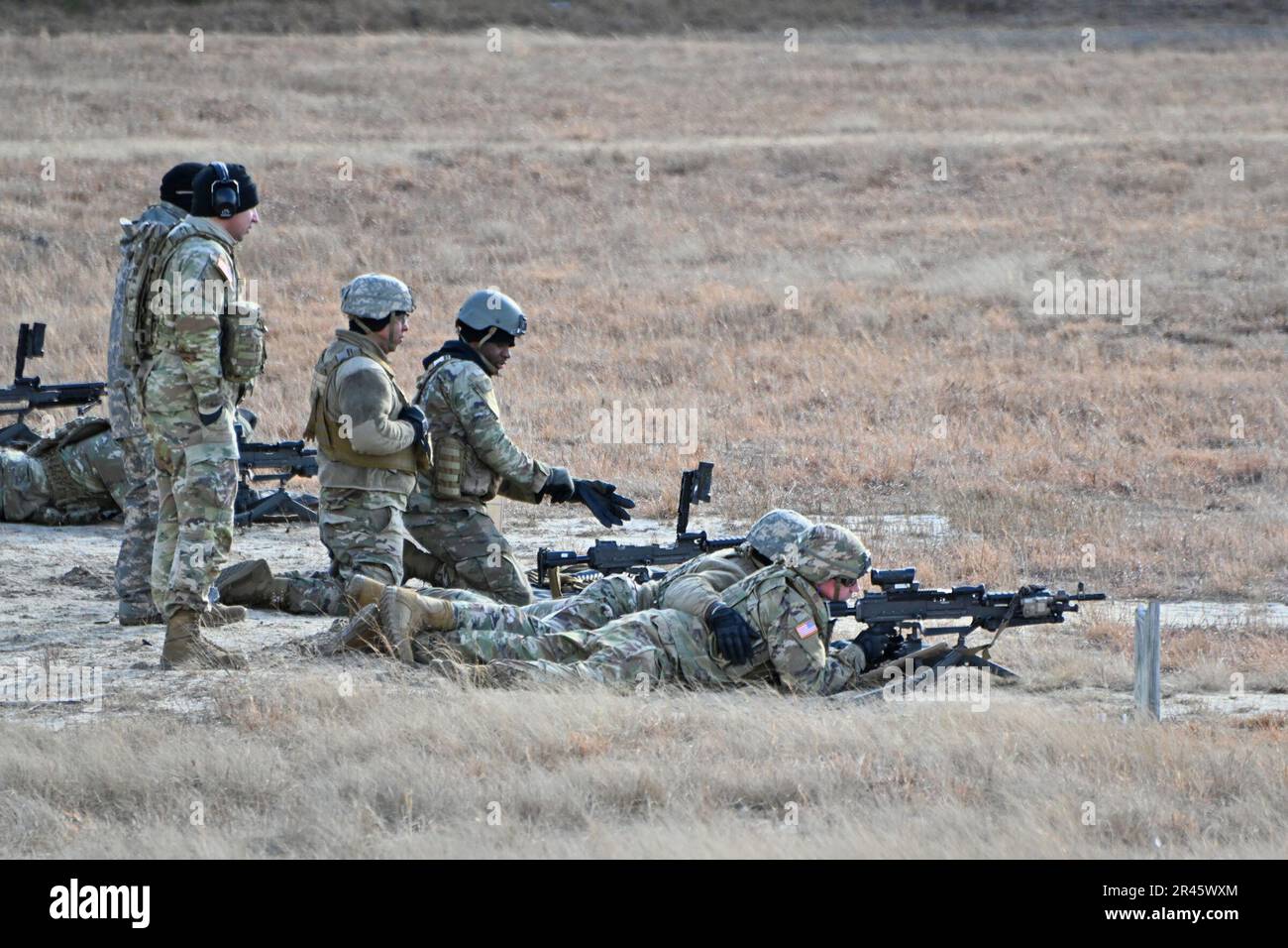 The soldiers from the 1st Battalion 175th Infantry are on Range 47B on ...