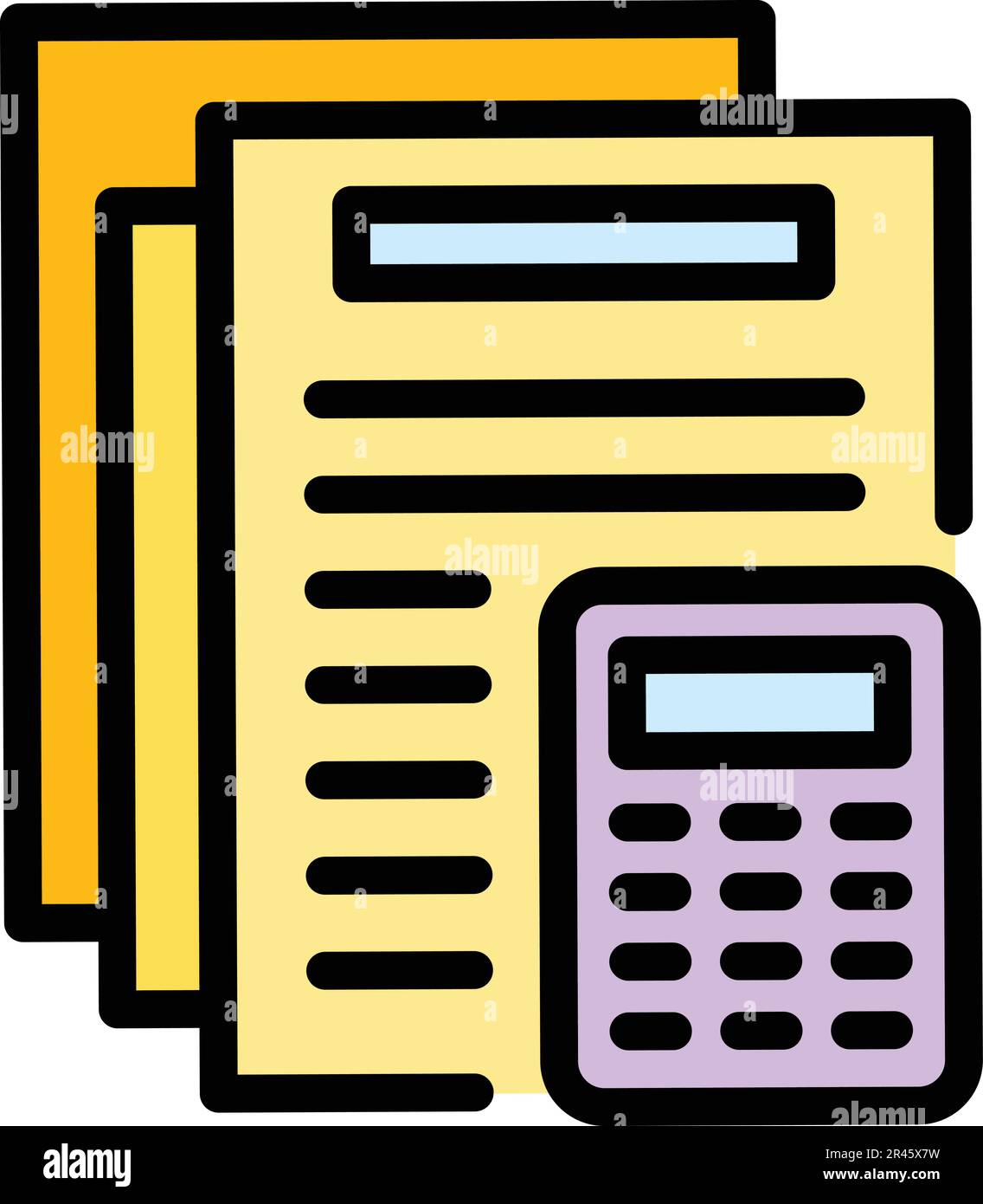 Financial planning calculator icon. Outline Financial planning ...