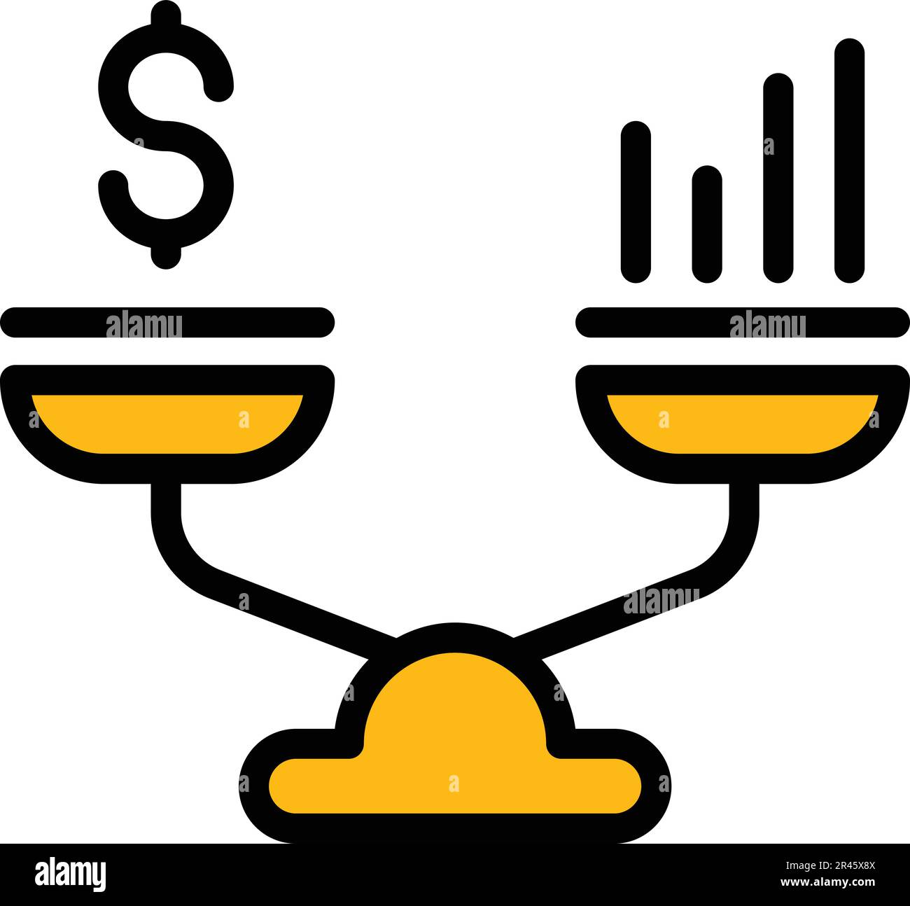 Financial planning compare balance icon. Outline Financial planning ...