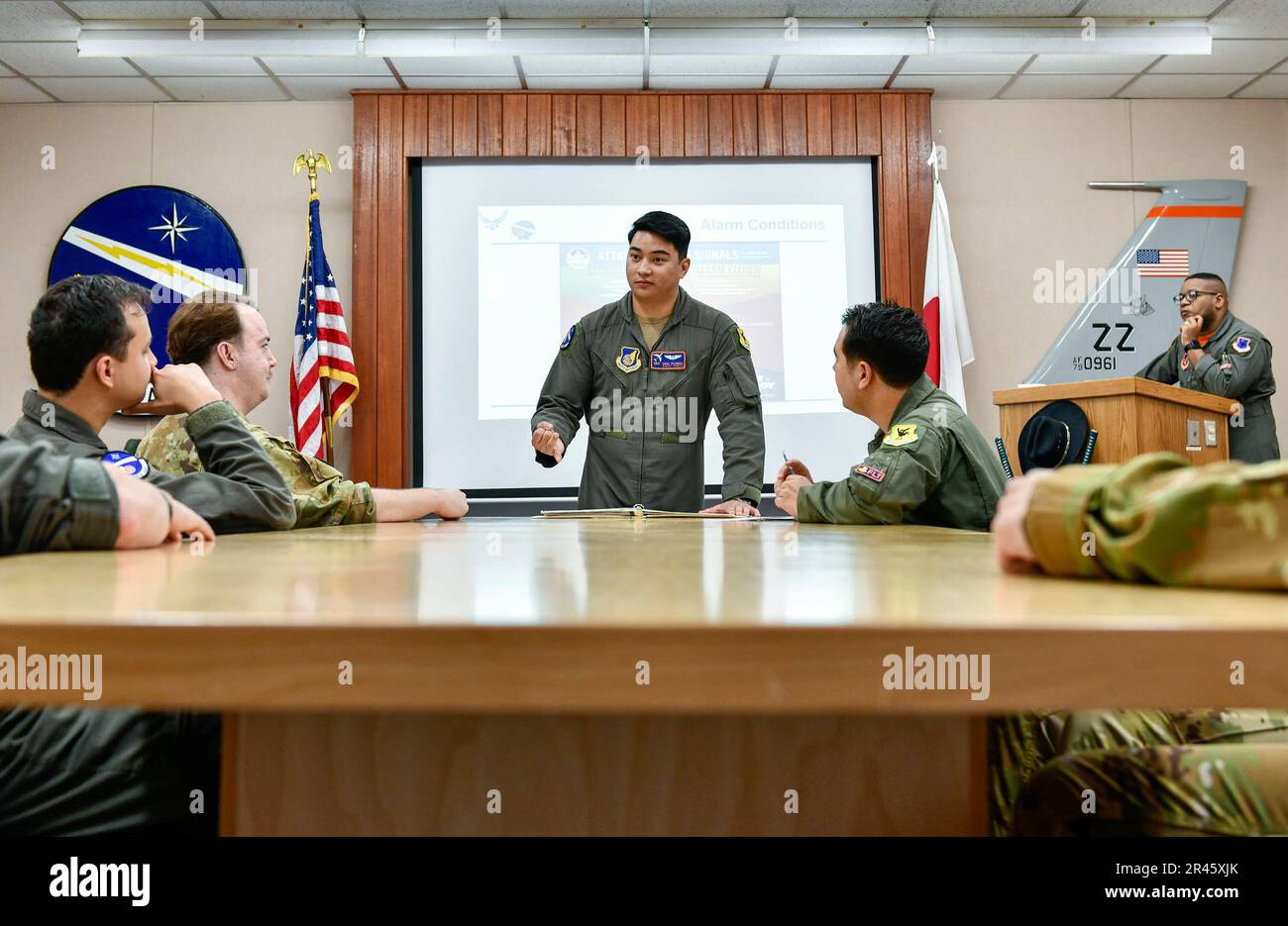 U.S. Air Force Senior Airman Eric Flores, 961st Airborne Air Control ...