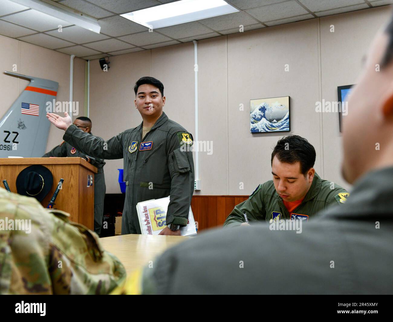 U.S. Air Force Senior Airman Eric Flores, 961st Airborne Air Control ...