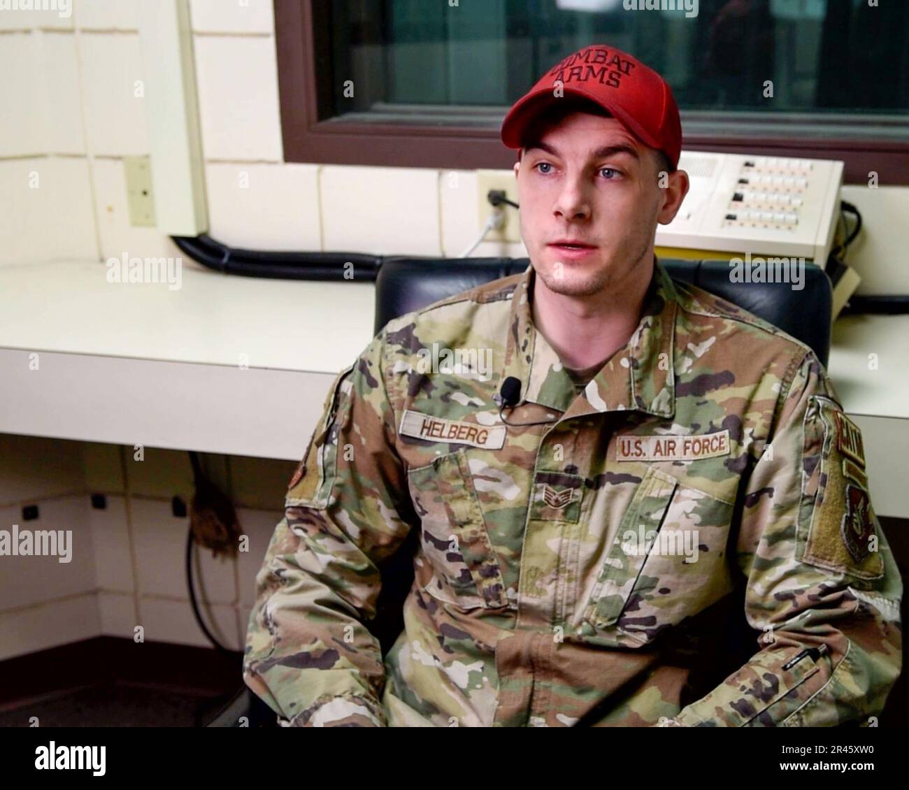 U.S. Air Force Staff Sgt. Kyle Helberg, a combat arms specialist ...